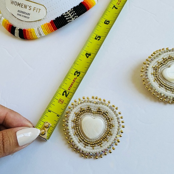 adidas | Jewelry | Handmade Beaded Earrings Adidas Visor Hat Bundle Set ...